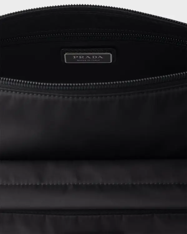Prada Medium Re-nylon And Saffiano Leather Shoulder Bag - Black