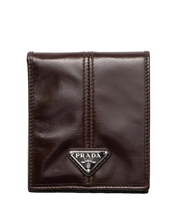 Prada Leather Wallet - Brown