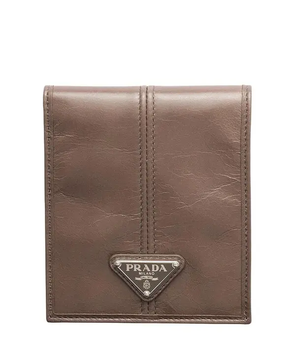 Prada Leather Wallet - Grey