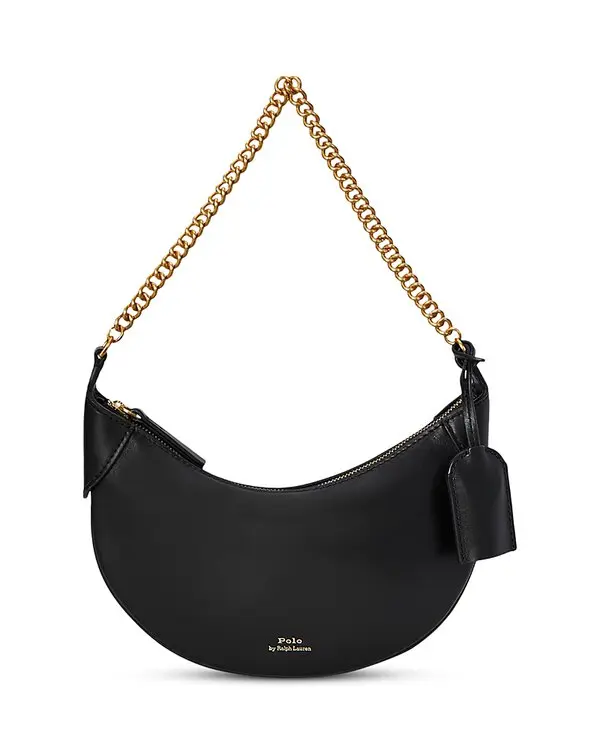 Polo Ralph Lauren Polo Id Leather Mini Chain Bag - Black