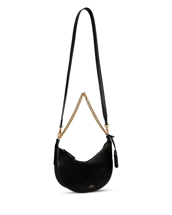 Polo Ralph Lauren Polo Id Leather Mini Chain Bag - Black