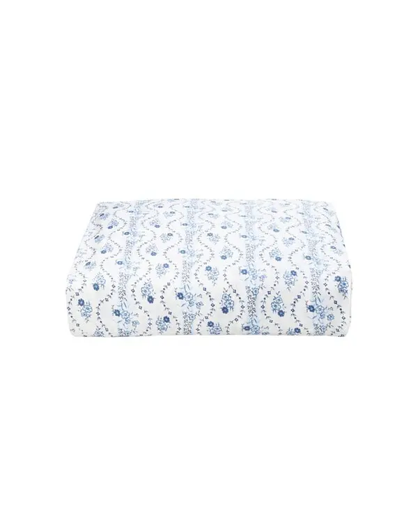 Hill House Home The Fitted Sheet - Blue Vine Stripe