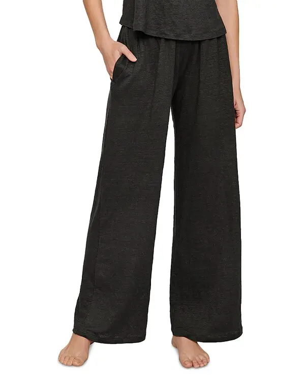 Eberjey Linen Pajama Pants - Black