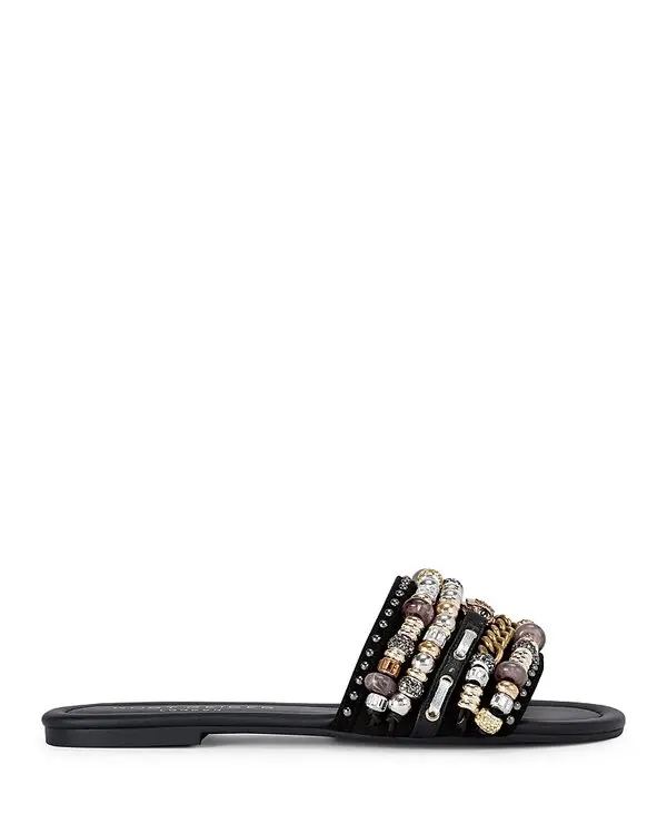 Kurt Geiger Southbank Beaded Sandals - Charcoal