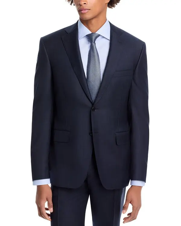 Canali Siena Screenweave Regular Fit Suit - Navy