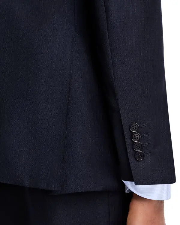 Canali Siena Screenweave Regular Fit Suit - Navy