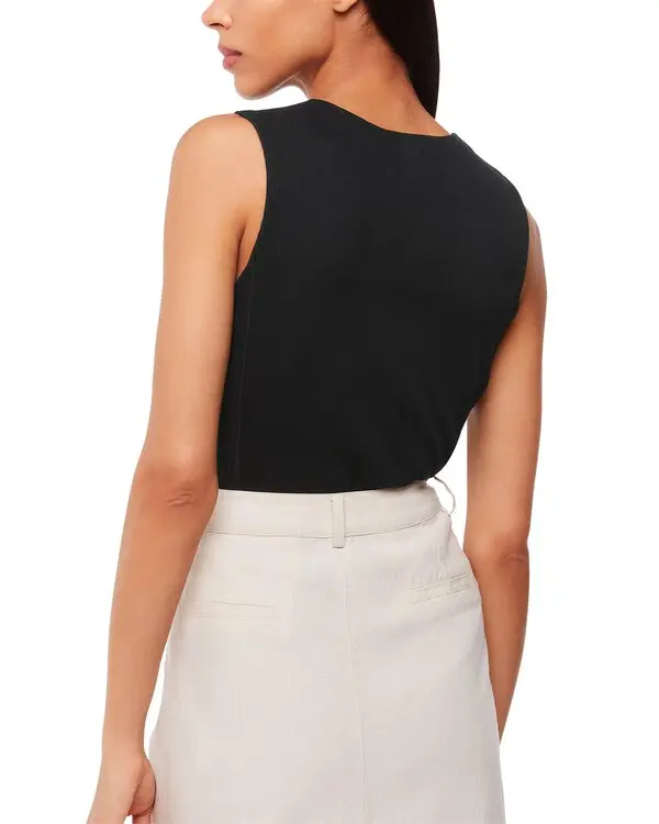 Whistles High Neck Ribbed Tee