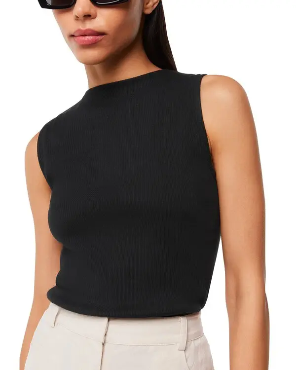 Whistles High Neck Ribbed Tee