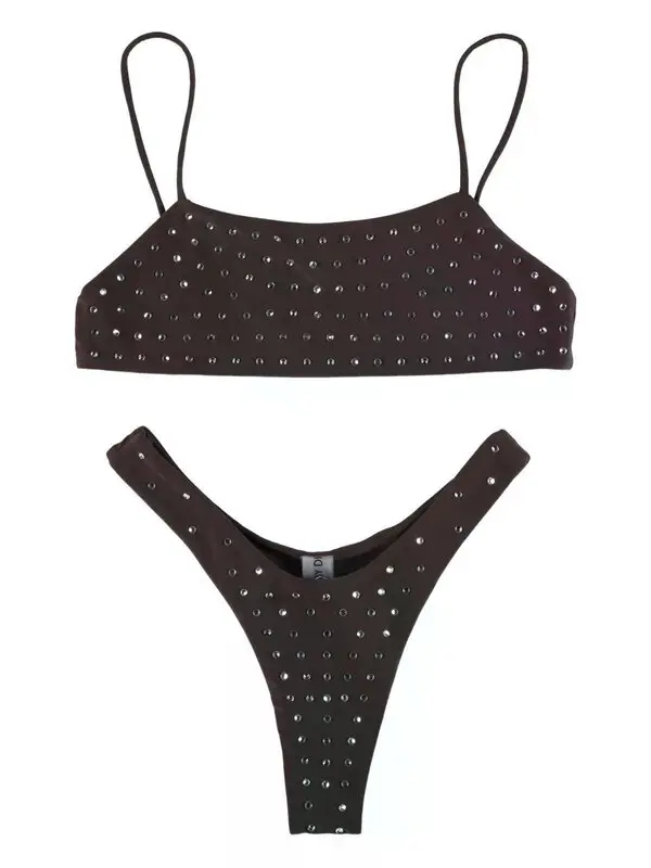 SWIM BY DI Crystal-embellished Bikini - Brown