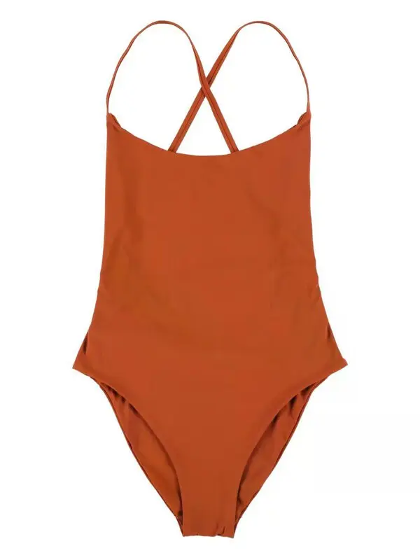 LIDO Criss-cross One-piece Swimsuit - Orange