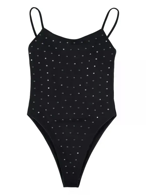 SWIM BY DI Crystal-embellished One-piece Swimsuit - Black