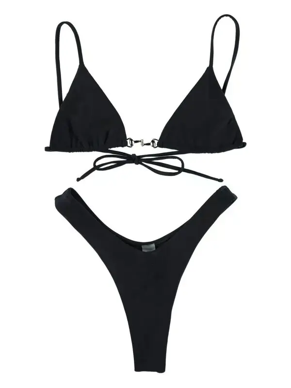 SWIM BY DI Triangle-cup Bikini Top - Black