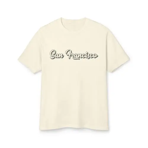 LEDGER & FORD L&f San Francisco Garment Dyed Tee - Cream