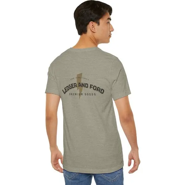 LEDGER & FORD L&f Lightning Bolt Graphic Tee - Stone