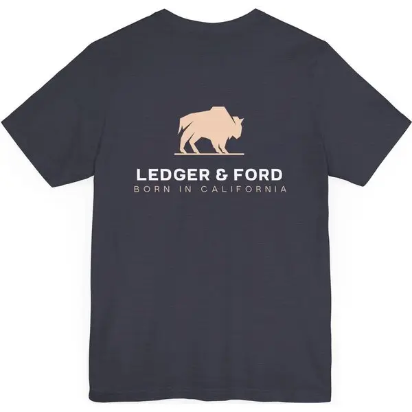 LEDGER & FORD L&f Bull Graphic Tee - Navy