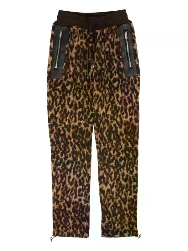 Amiri Leopard-print Trousers - Brown