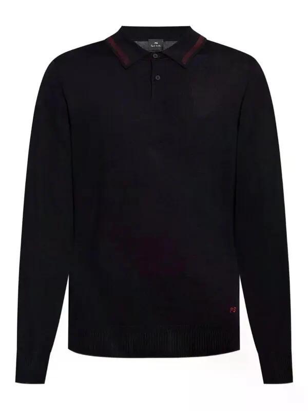 Paul Smith Merino Wool Polo Shirt - Blue