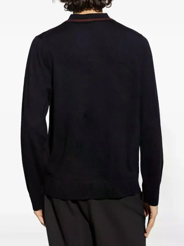 Paul Smith Merino Wool Polo Shirt - Blue