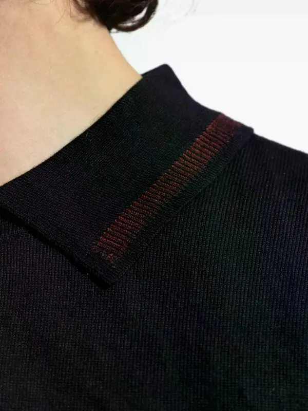 Paul Smith Merino Wool Polo Shirt - Blue