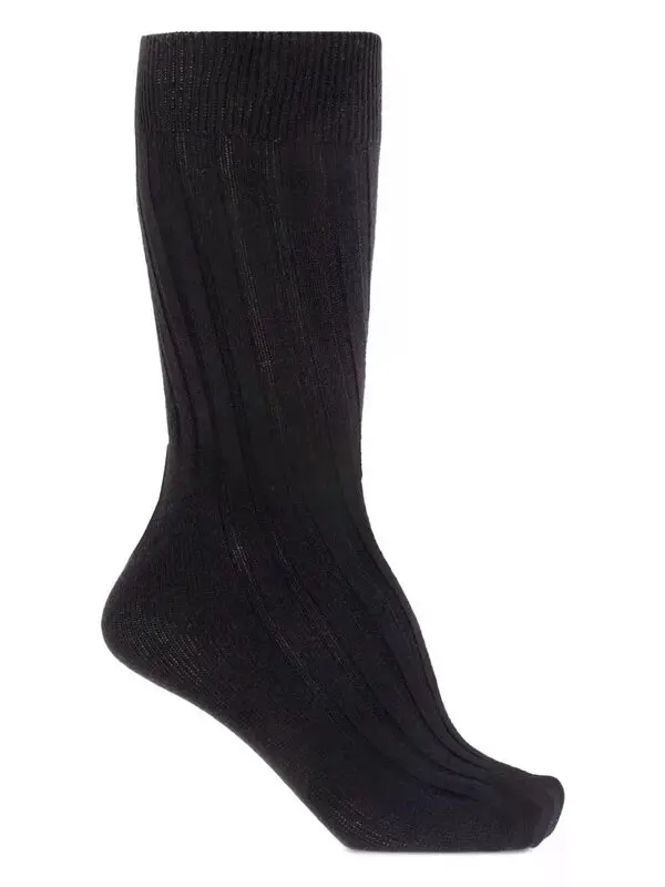 TOM FORD Ribbed Calf-length Socks - Black