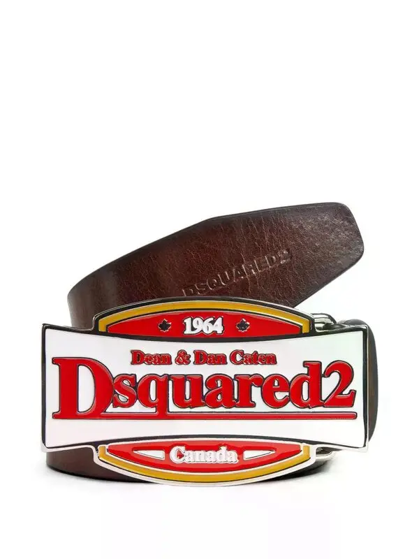 Dsquared2 Logo-plaque Leather Belt - Brown