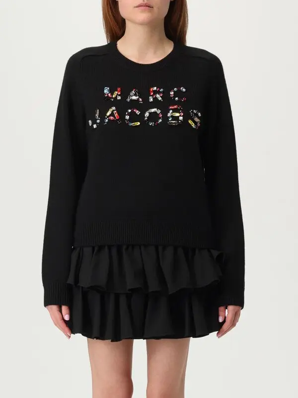 Marc Jacobs Embellished Logo Sweater - Black