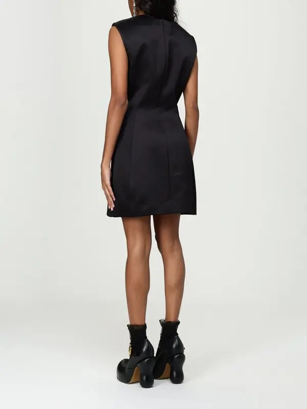 Marc Jacobs Seamed Up Satin Mini Dress - Black