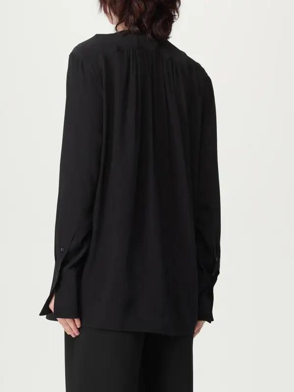 Victoria Beckham Long Sleeve Tie Neck Blouse