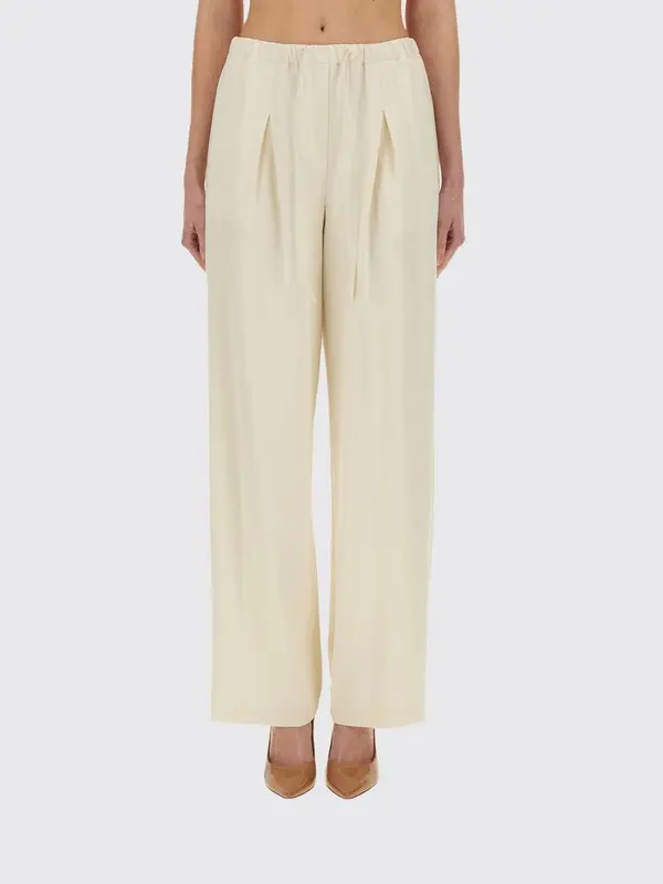 Theory Wide Leg Trousers - White