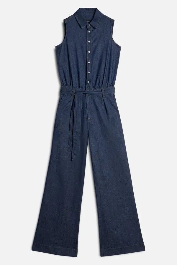 7 For All Mankind Weightless Halona Jumpsuit - Denim