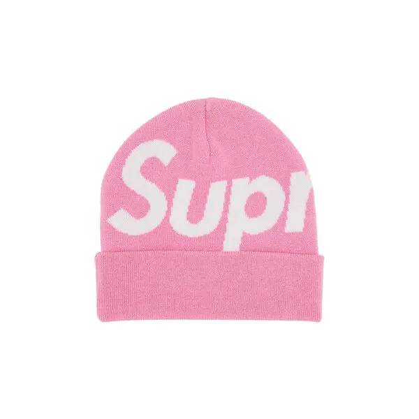 Supreme Big Logo Beanie - Pink