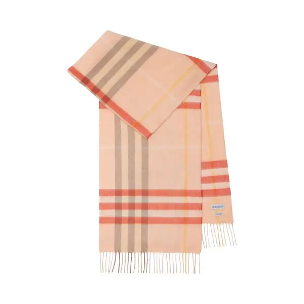 Burberry Check Cashmere Scarf 'teacup - Pink