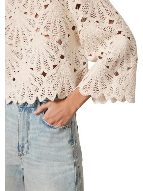 Mint Velvet Crochet Knit Top