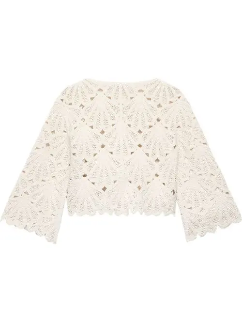 Mint Velvet Crochet Knit Top