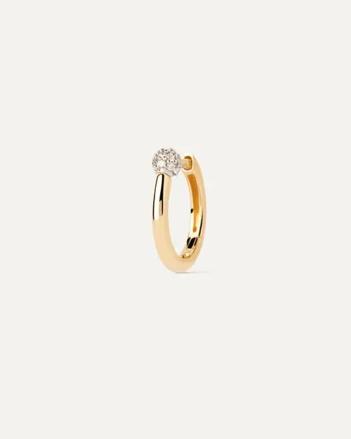 PDPAOLA Chai Single Hoop Earring - Gold