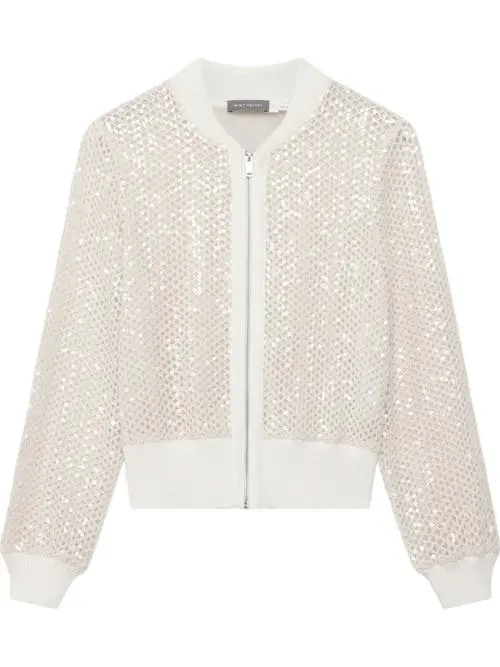 Mint Velvet Sequin Bomber Jacket