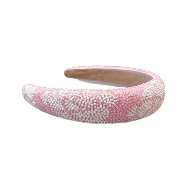 HEADBANDS OF HOPE Floral Beaded Headband - Pink