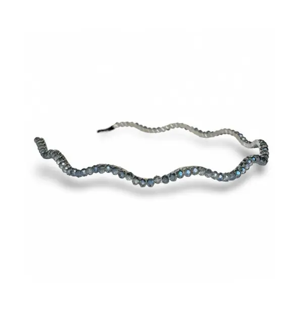 HEADBANDS OF HOPE Wavy Beaded Headband - Blue