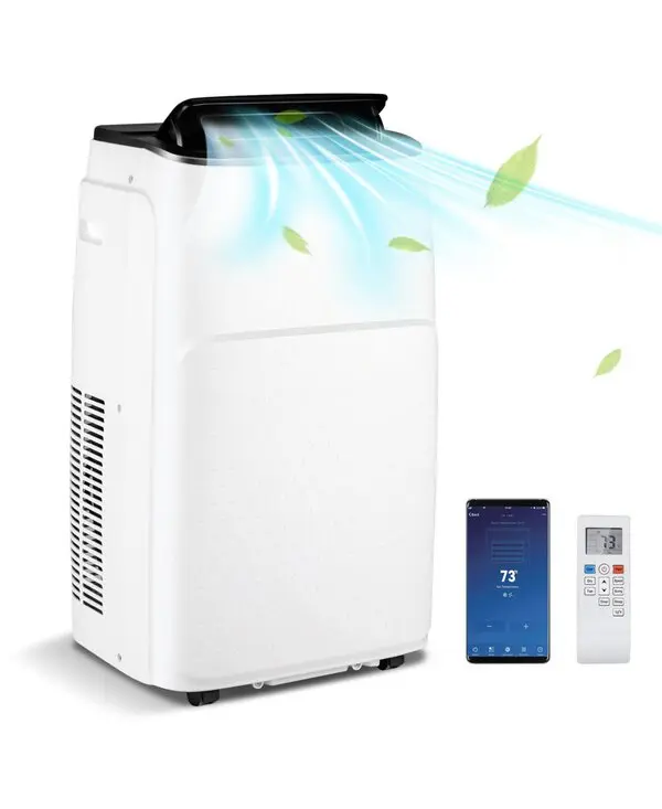 MECALE 13000 Btu Portable Air Conditioner With App And Heater - White