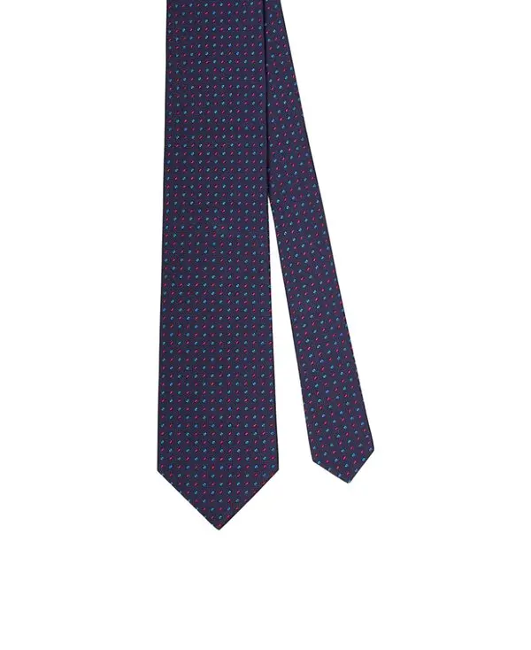 Robert Talbott Micro Neat Necktie - Navy