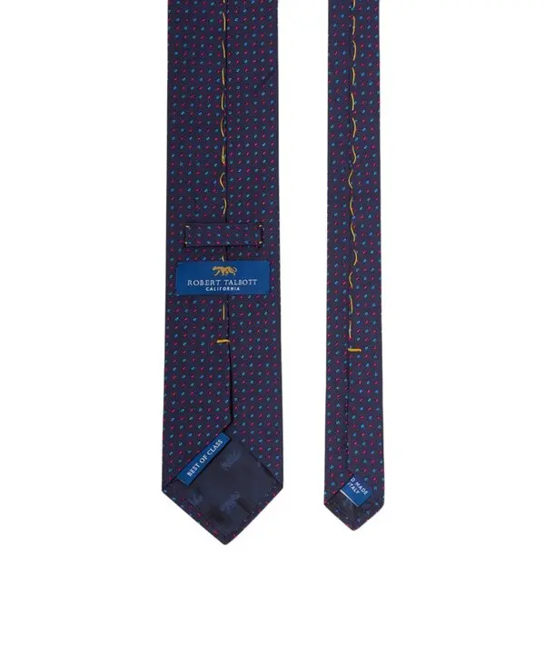 Robert Talbott Micro Neat Necktie - Navy
