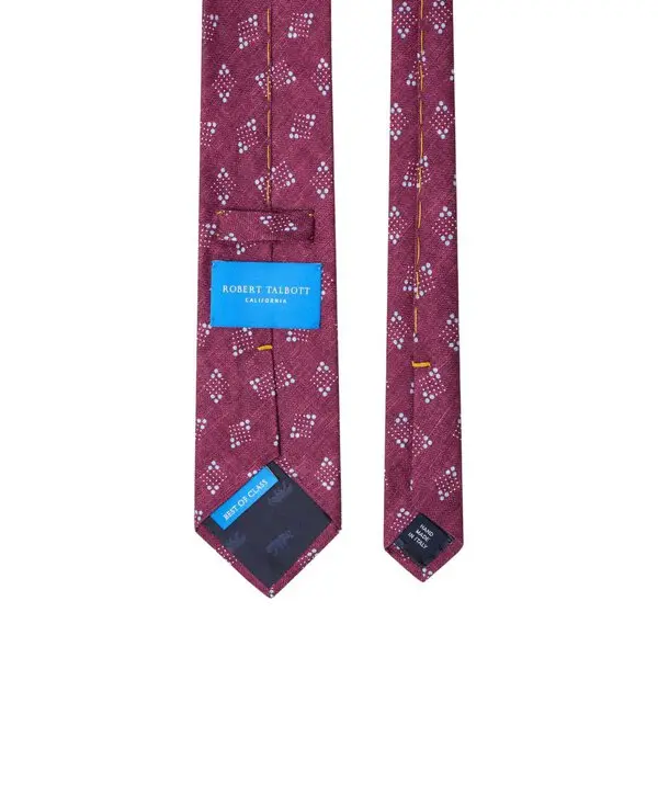Robert Talbott Geometric Print Necktie - Red