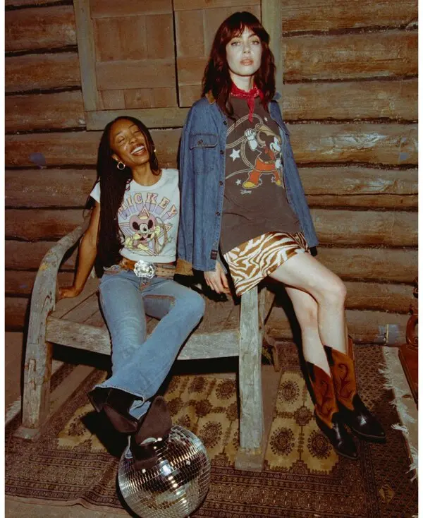 Junk Food Clothing Mickey Rodeo Original Tee - Birch