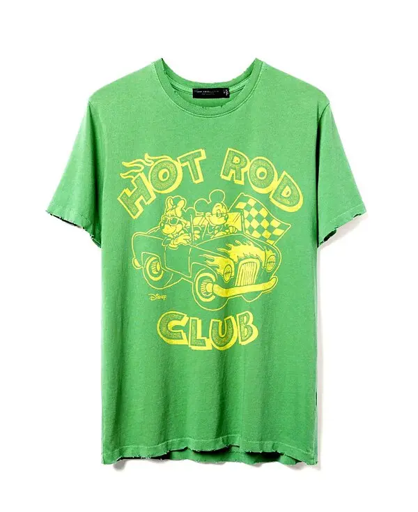 Junk Food Clothing Mickey And Minnie Hot Rod Vintage Tee - Peridot