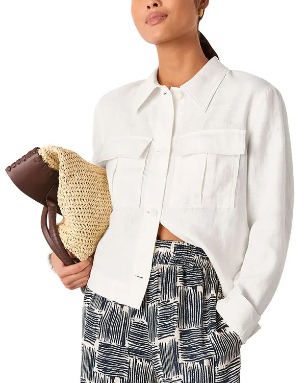 Whistles Hatch Squares Cropped Pants