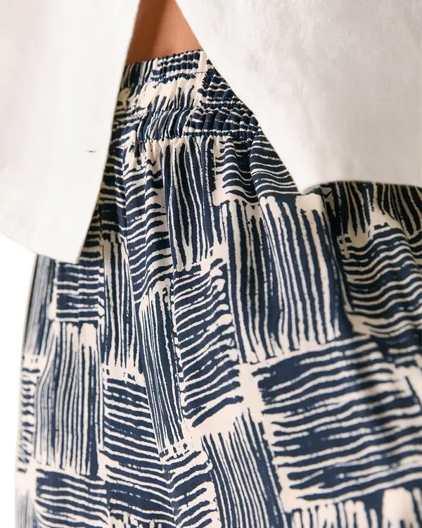 Whistles Hatch Squares Cropped Pants