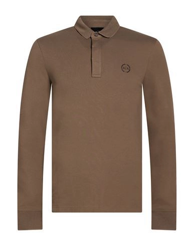 Armani Exchange Polo Shirt Khaki Size Cotton, Elastane, Polyester - Beige