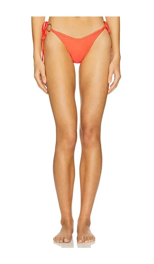 KULANI KINIS Ring Cheeky Tie Bikini Bottom - Amber Glow