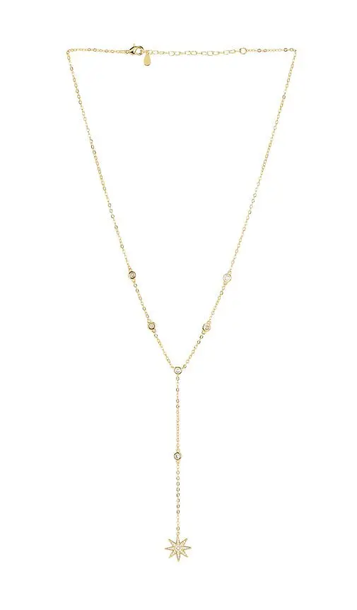 MAZIN JEWELS Starburst Lariat Necklace - Gold