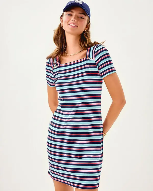 Lilly Pulitzer Beaty Dress - Multi Firecracker Yarn Dye Stripe |  Editorialist